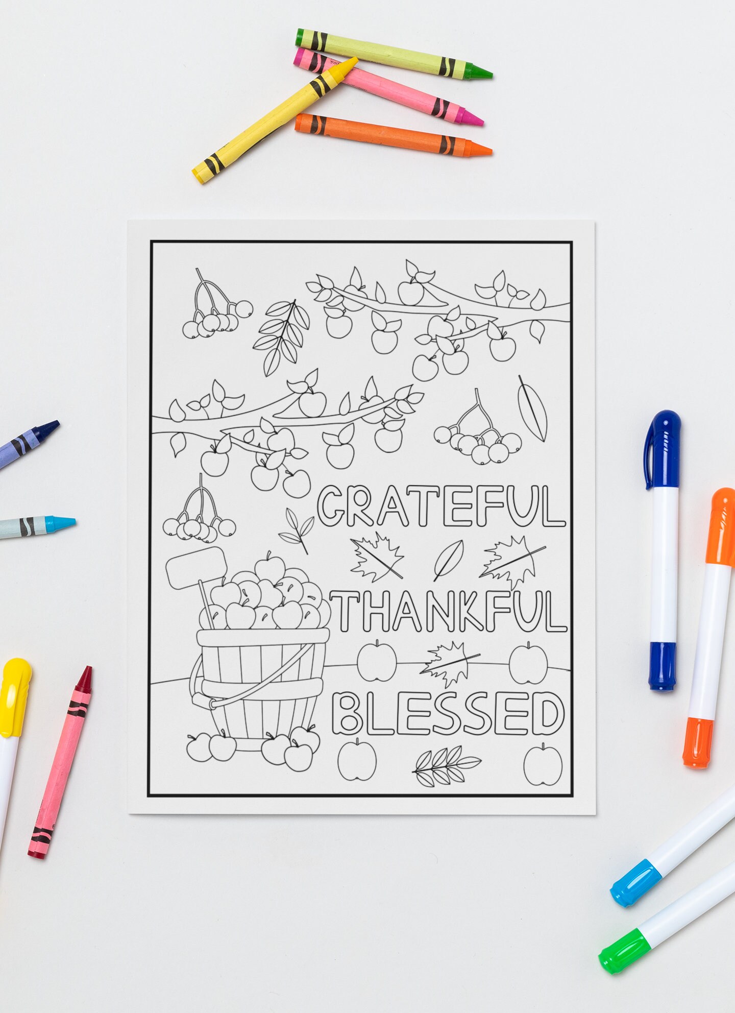 65 Thanksgiving Coloring Sheets, Printable Thanksgiving Craft, Kid's ...