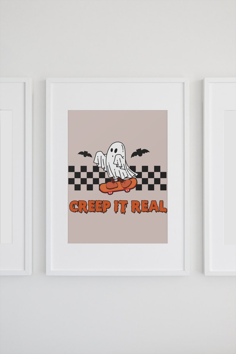 Creep It Real, Ghost Print, Ghost Art Print, Halloween Artwork, Popular ...