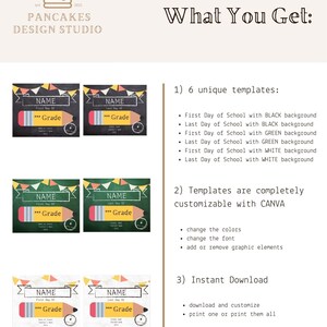 Printable | Editable | First and Last Day of School Sign | Template ...