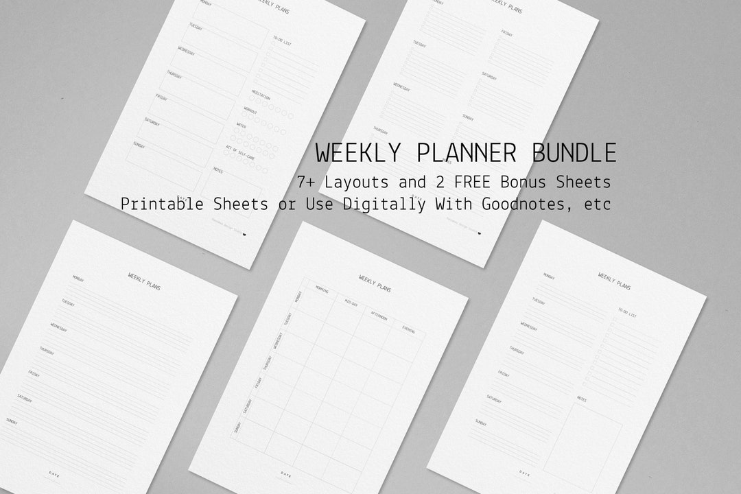 Weekly Digital Planner | Weekly Planner Printable | iPad Weekly Planner ...
