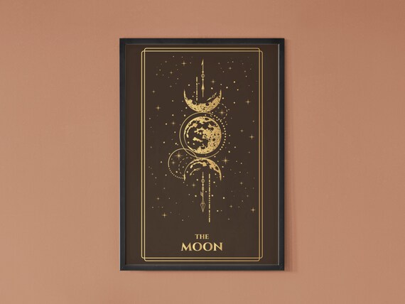 Moon Tarot Card Major Arcana Tarot Tapestry Tarot Card - Etsy