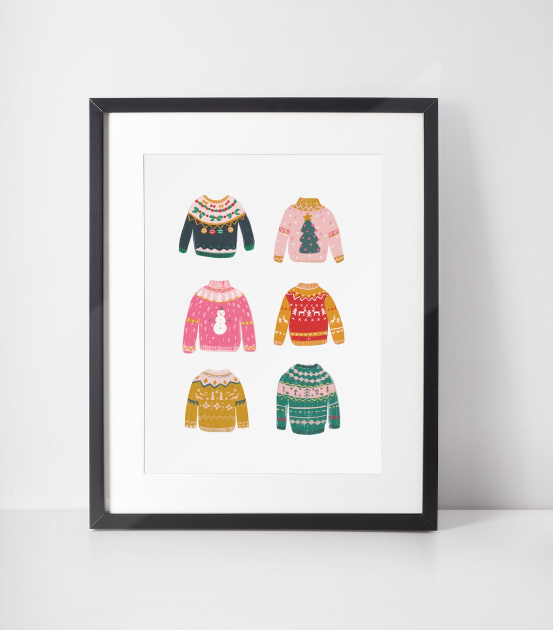 Ugly Sweater Printable, Ugly Sweater Print, Christmas Wall Decor ...