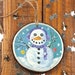 Snowman Decoration, Merry and Bright, Original Acrylic Snowman Painting ...