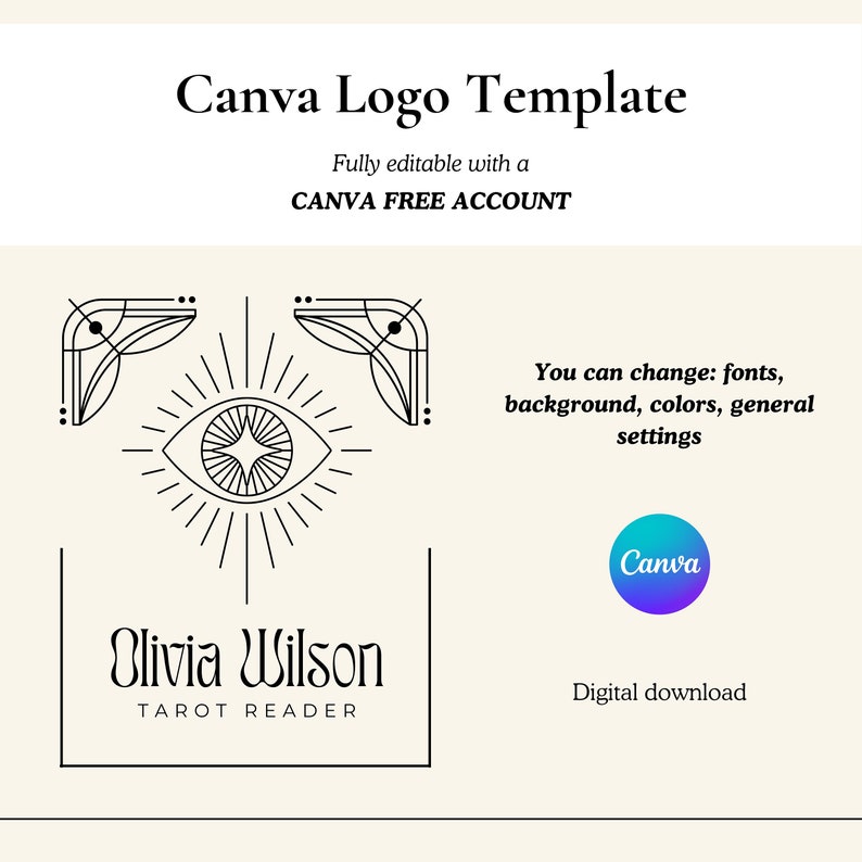 Tarot Logo Design | Tarot Reader Logo Design | Tarot Reader Logo ...