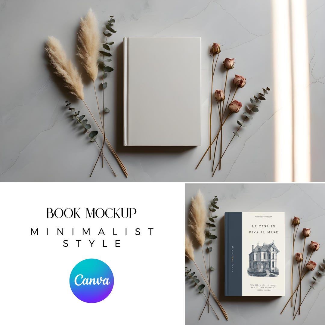 Canva Book Mockup, Canva Book Cover Mockup, Novel Mockup, Canva Mockup ...