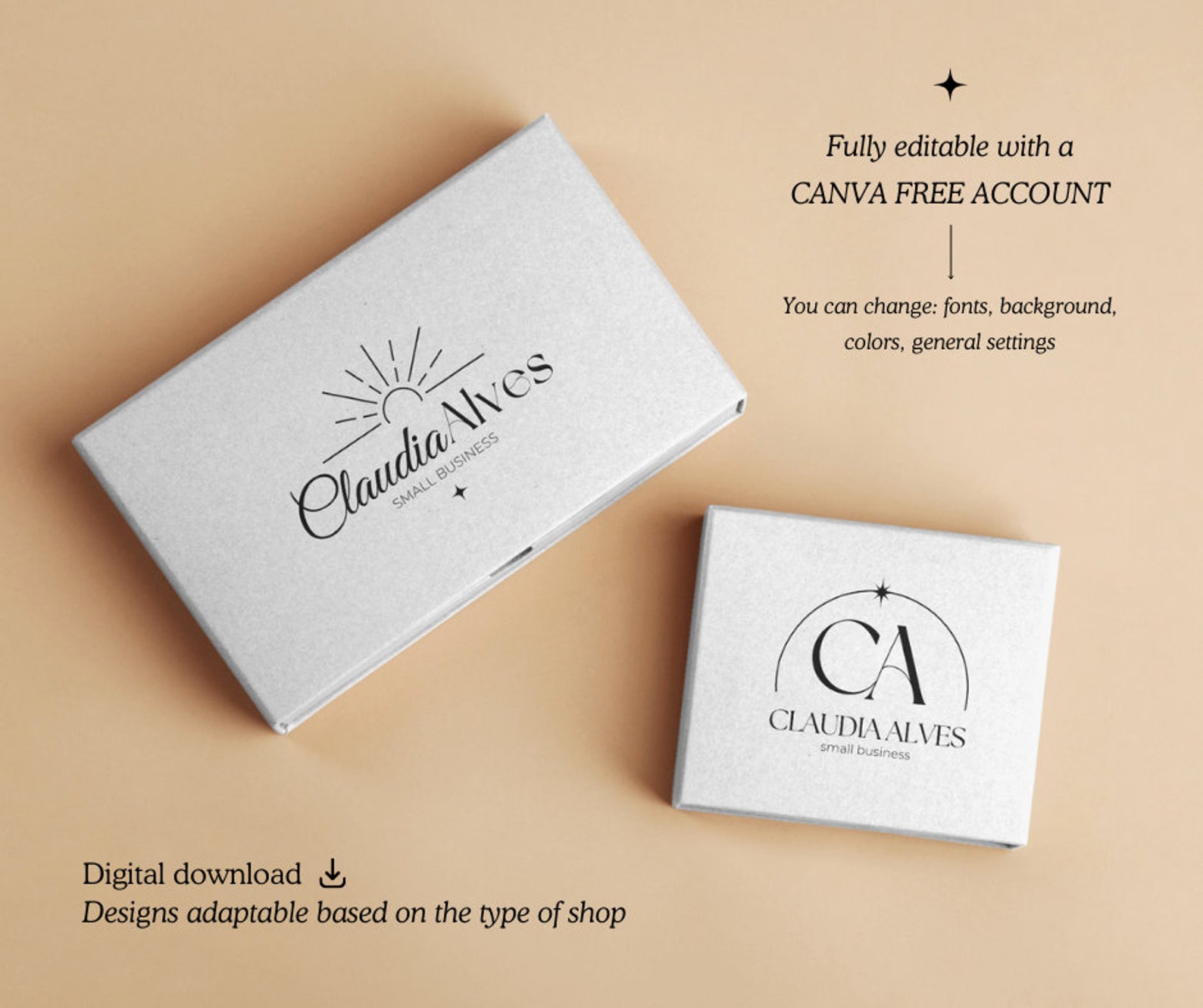Canva Logo Template Small Business Logo Logo Template Editable Canva ...