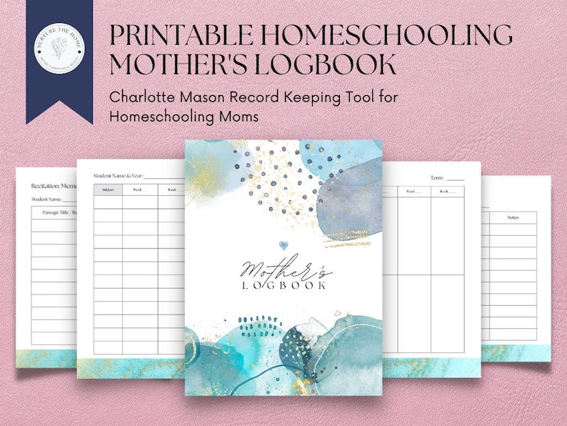 Printable Homeschool Mother's Logbook: Charlotte Mason Record-keeping ...
