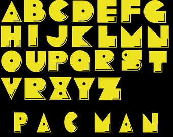 Pacman Alphabet File - Etsy Australia
