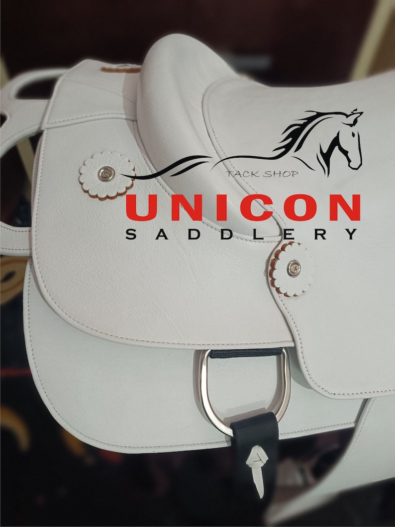 White Leather Western Trick Riding Saddle: Stunt Horse Saddle - Etsy