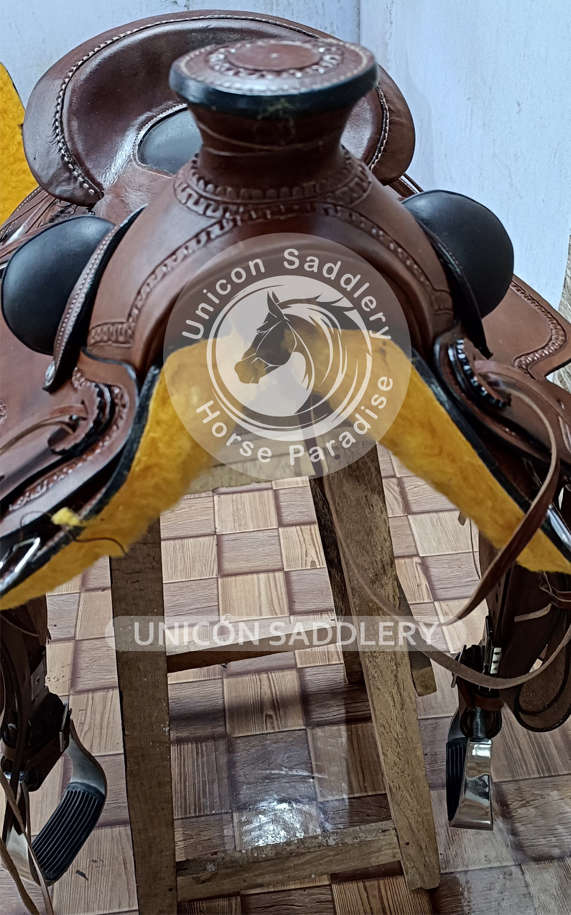 Big Horn Wade Tree A Fork Premium Western Leather Roping Ranch Saddle ...