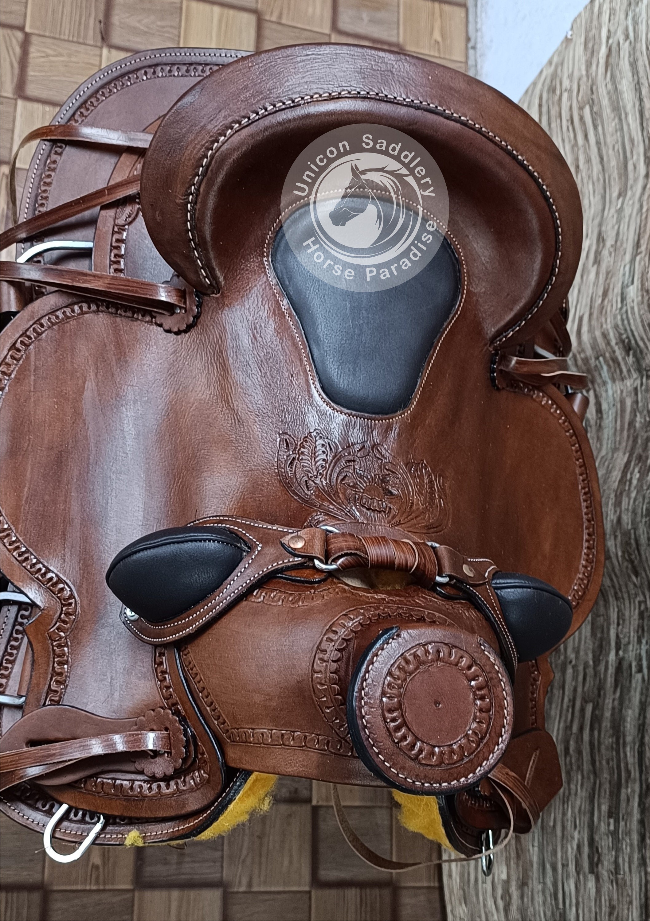 Big Horn Wade Tree A Fork Premium Western Leather Roping Ranch Saddle ...