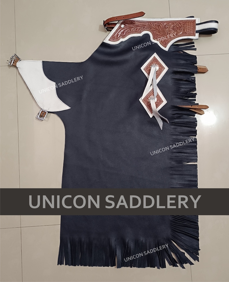 Black Color Custom Made Western Chinks / Chaps for Men, Women, Unisex ...