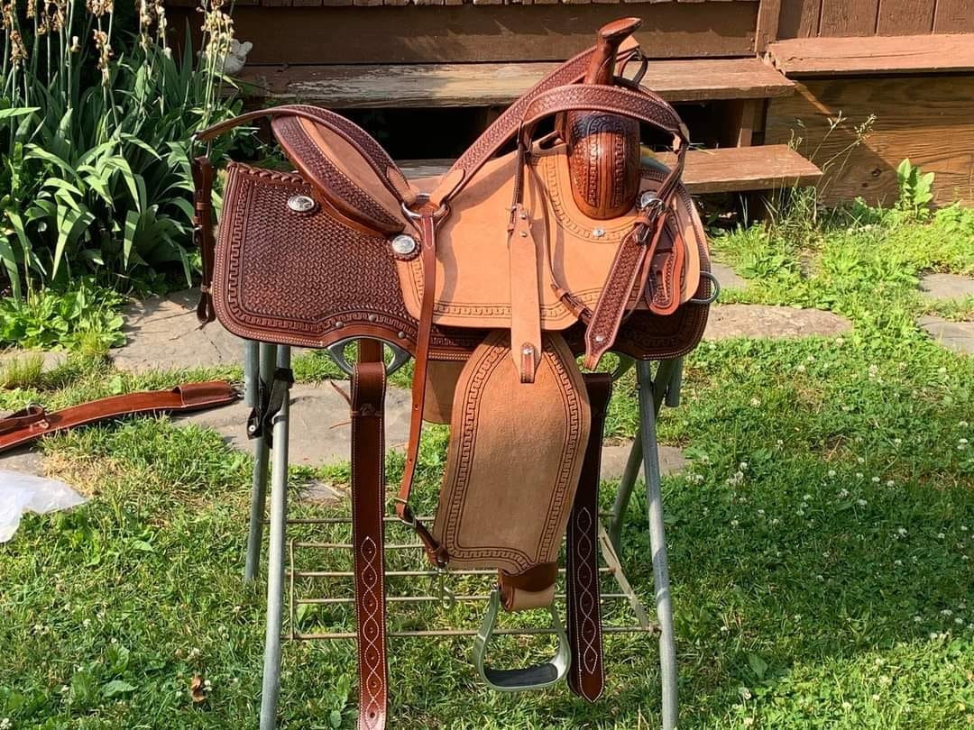 Western Rough Out Ranch Saddle With Tack Set and Free Shipping - Etsy