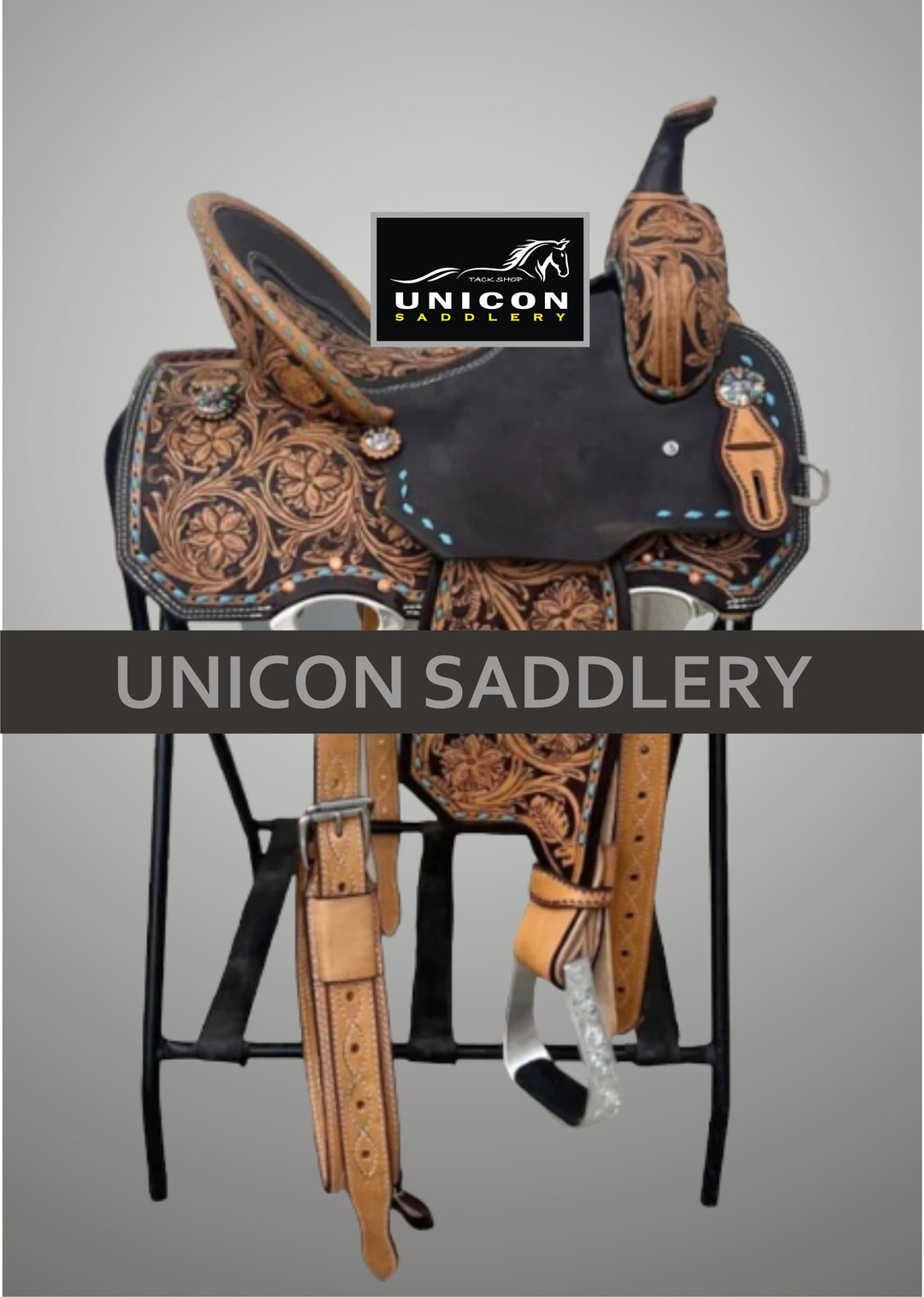 Western Barrel Horse Saddle With Matching Tack Set (head Stall, Brest ...