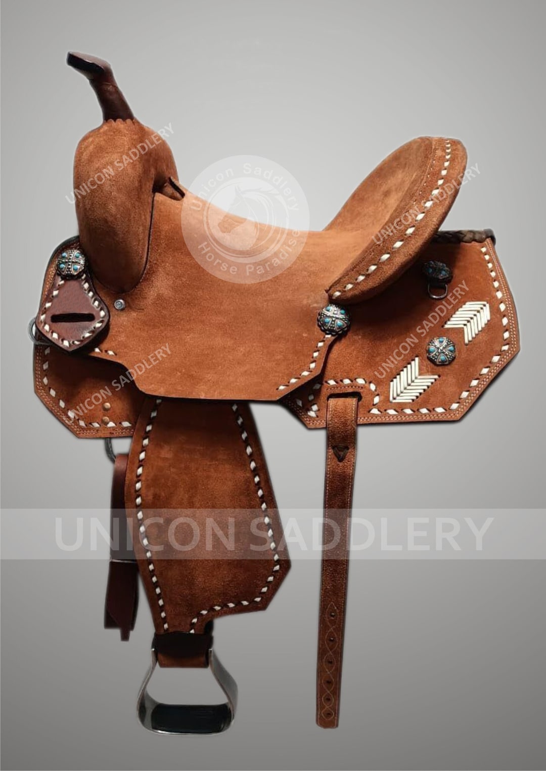 Premium Leather Western Barrel Racing Horse Saddle Handmade Adult ...