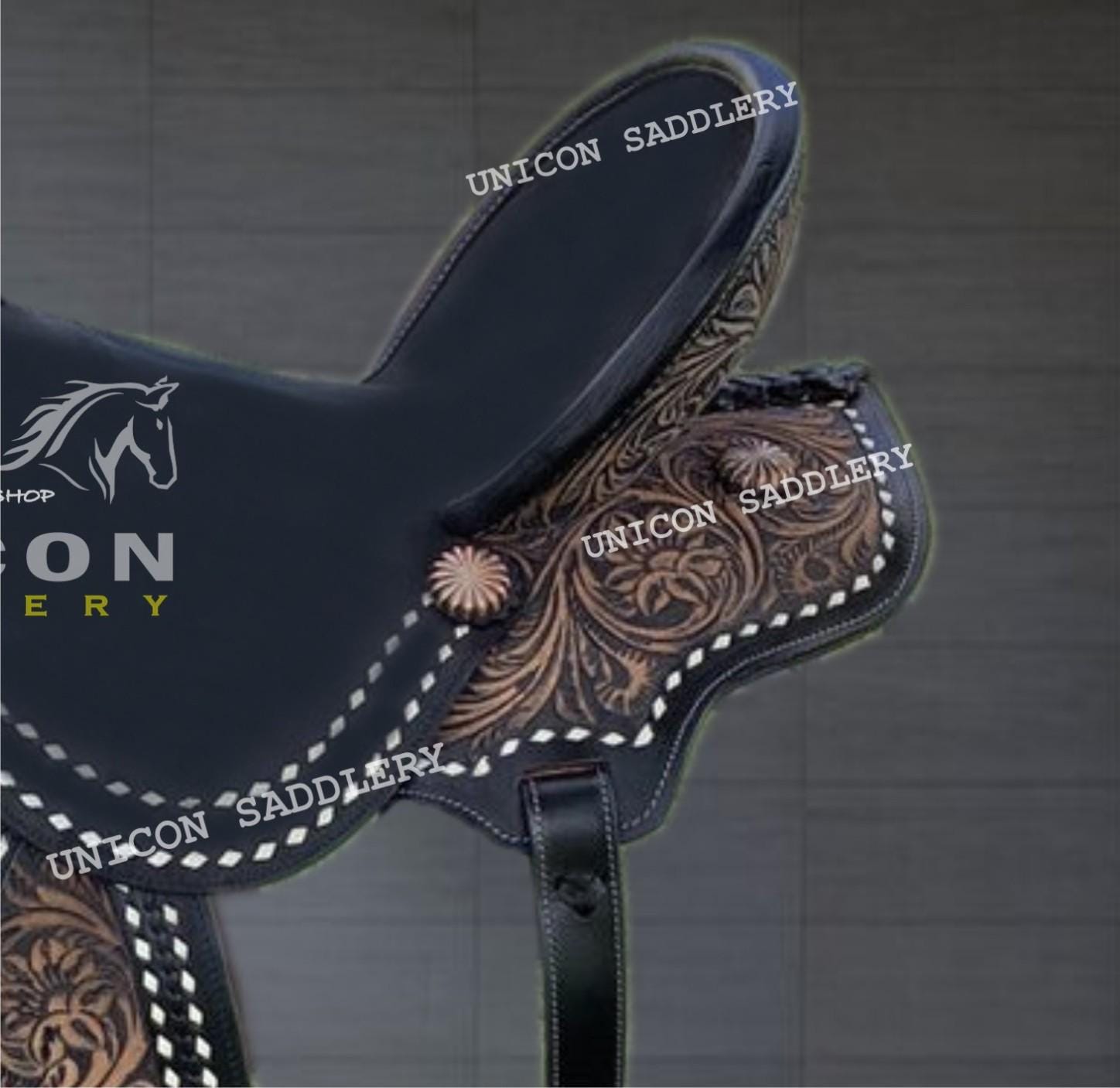 Square Swell Western Horse Saddle: Comfort Cantle, Matching Tack Set - Etsy