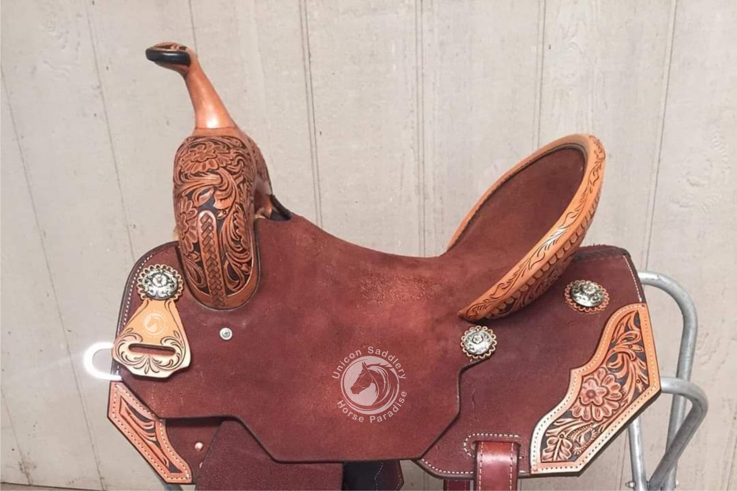 Western Rough Out Barrel Racing Saddle With Matching Tack Set - Etsy