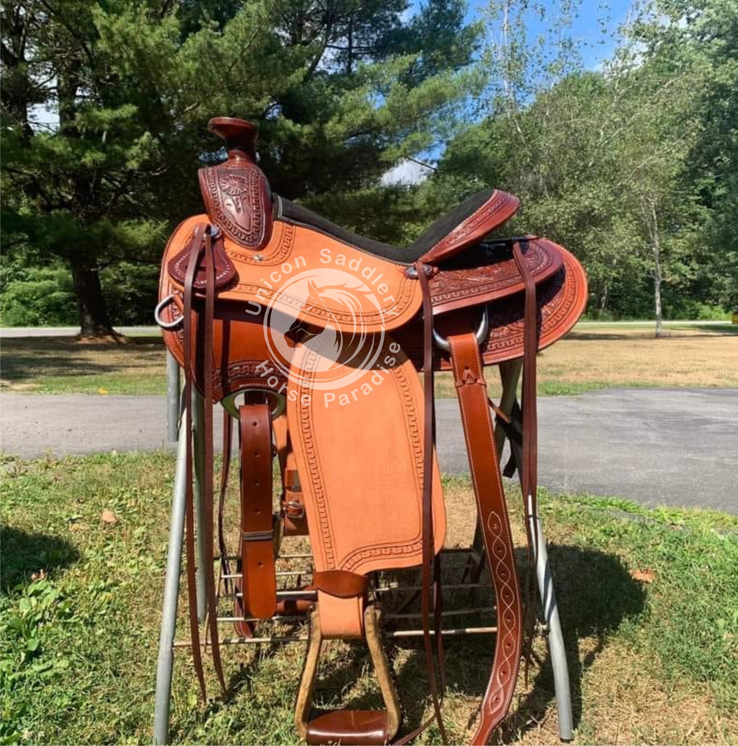 Western Barrel Horse Racing Leather Saddle With Matching Tack - Etsy