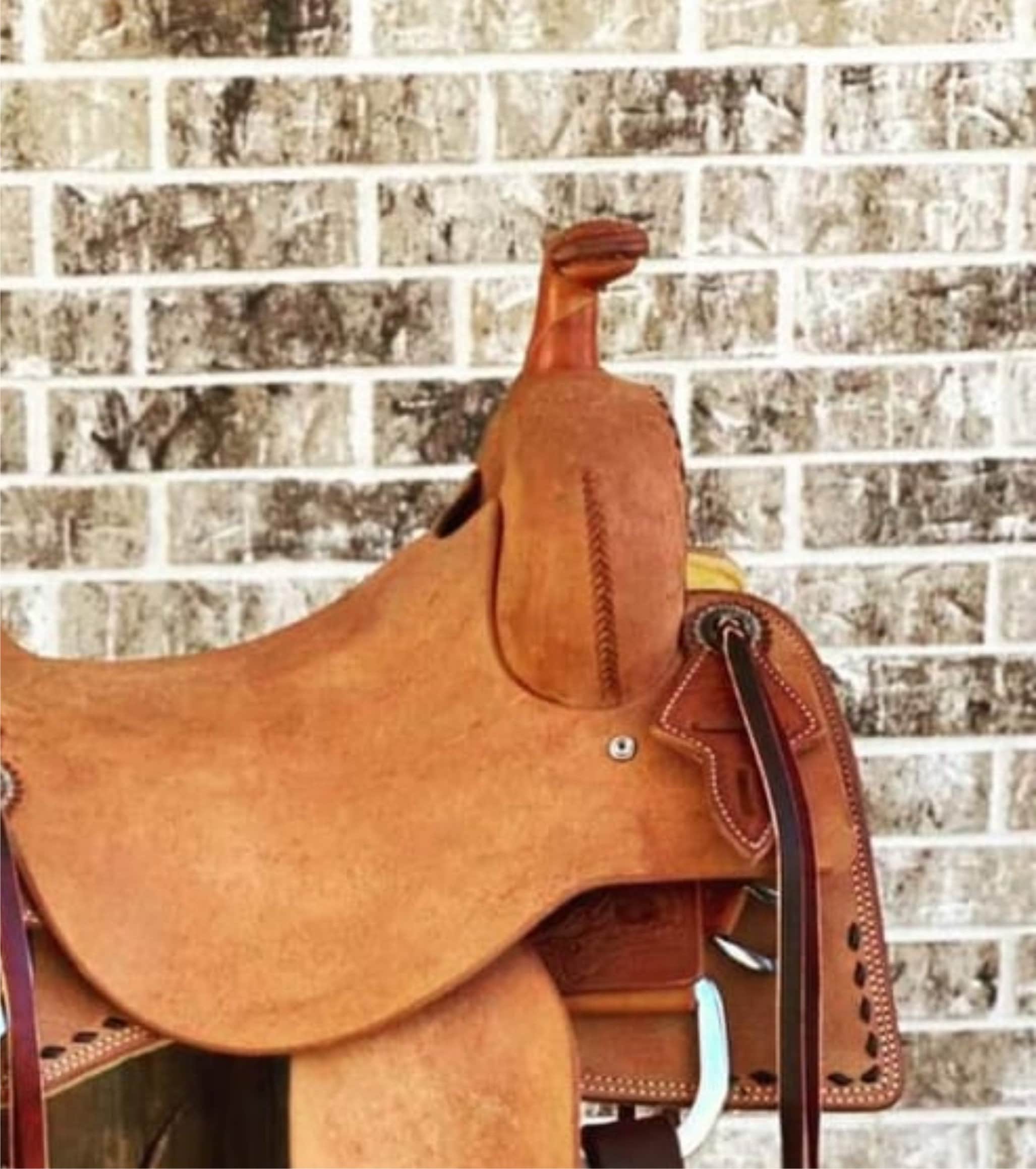 Western Rough Out Handmade Ranch Saddle With Tack Set and Free Shipping ...