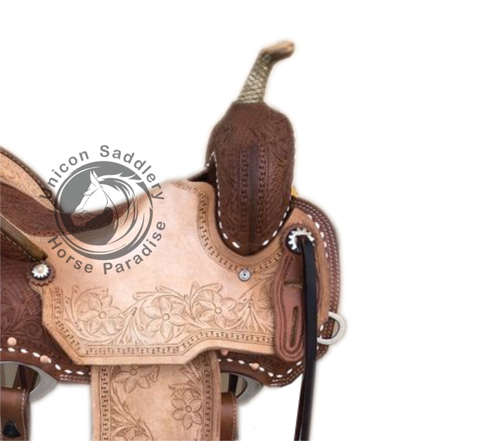 Western Barrel Horse Saddle With Matching Tack Set head - Etsy
