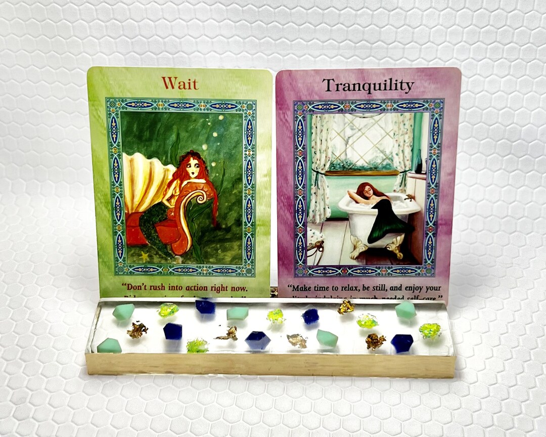 Crystal-infused Resin Tarot Card Stand Handmade and Unique for ...