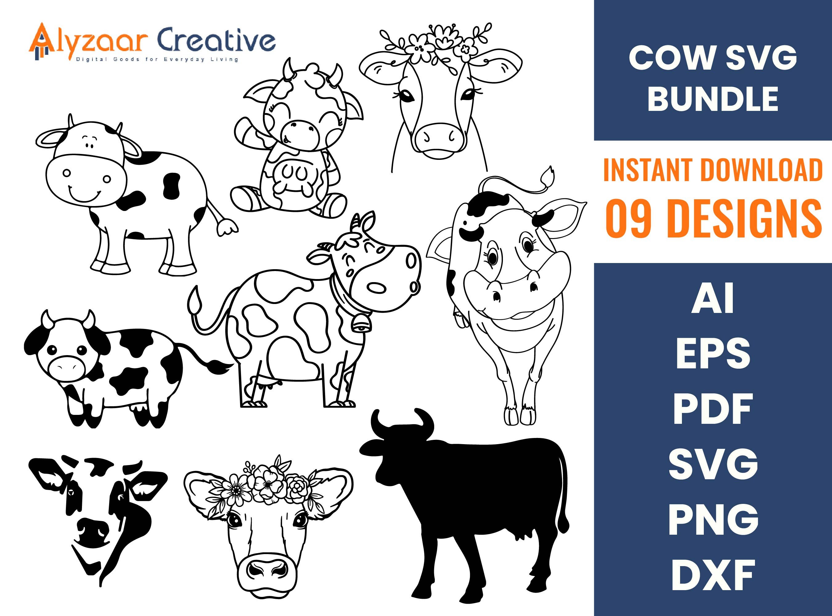 Cute Cow SVG Baby Cow Svg Cow Svg BUNDLE Floral Cow Svg - Etsy Israel