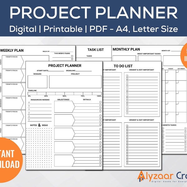 Project Planner Printable - Etsy
