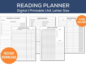 Printable Reading Journal Reading Planner Reading Log Book Journal Book ...