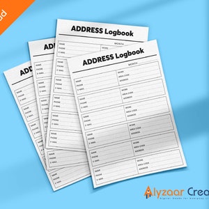 Printable Detailed Address Book Vehicle Maintenance Log Contact List ...
