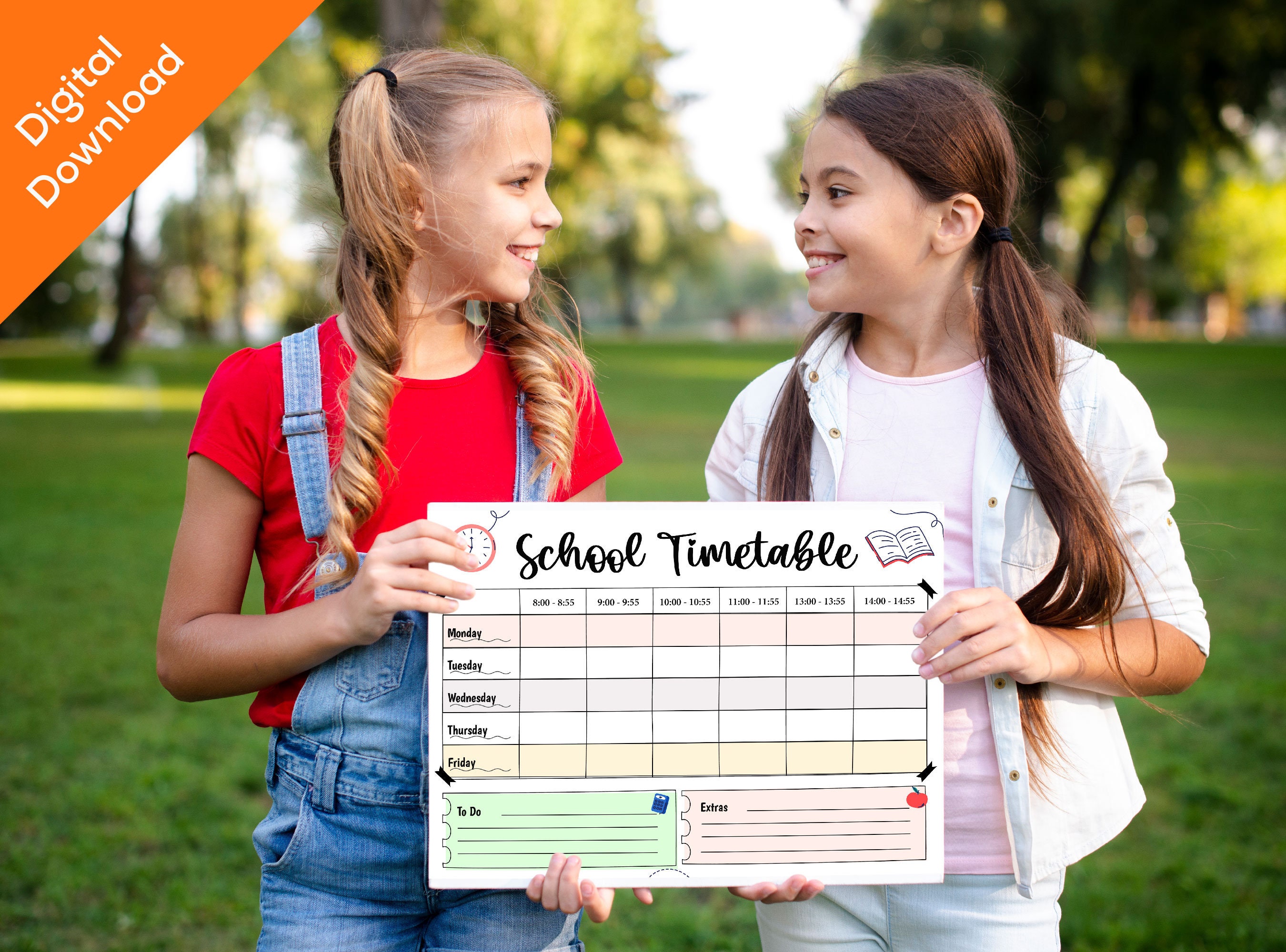 Editable Printable Timetable Schedule School Timetable Instant Download ...