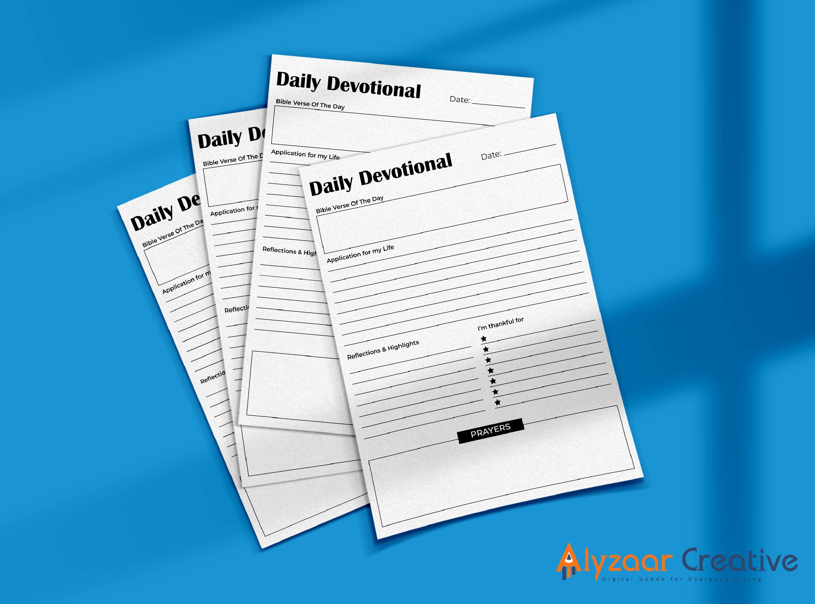 Daily Devotional Journal Printable Template Editable Daily Devotional ...