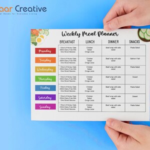 Rainbow Weekly Meal Planner Printable | Printable Weekly Meal Plan ...