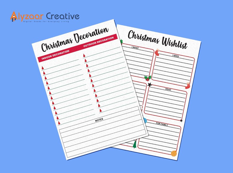 Printable Christmas Gift Wish List Template My Wish List Christmas Gift ...