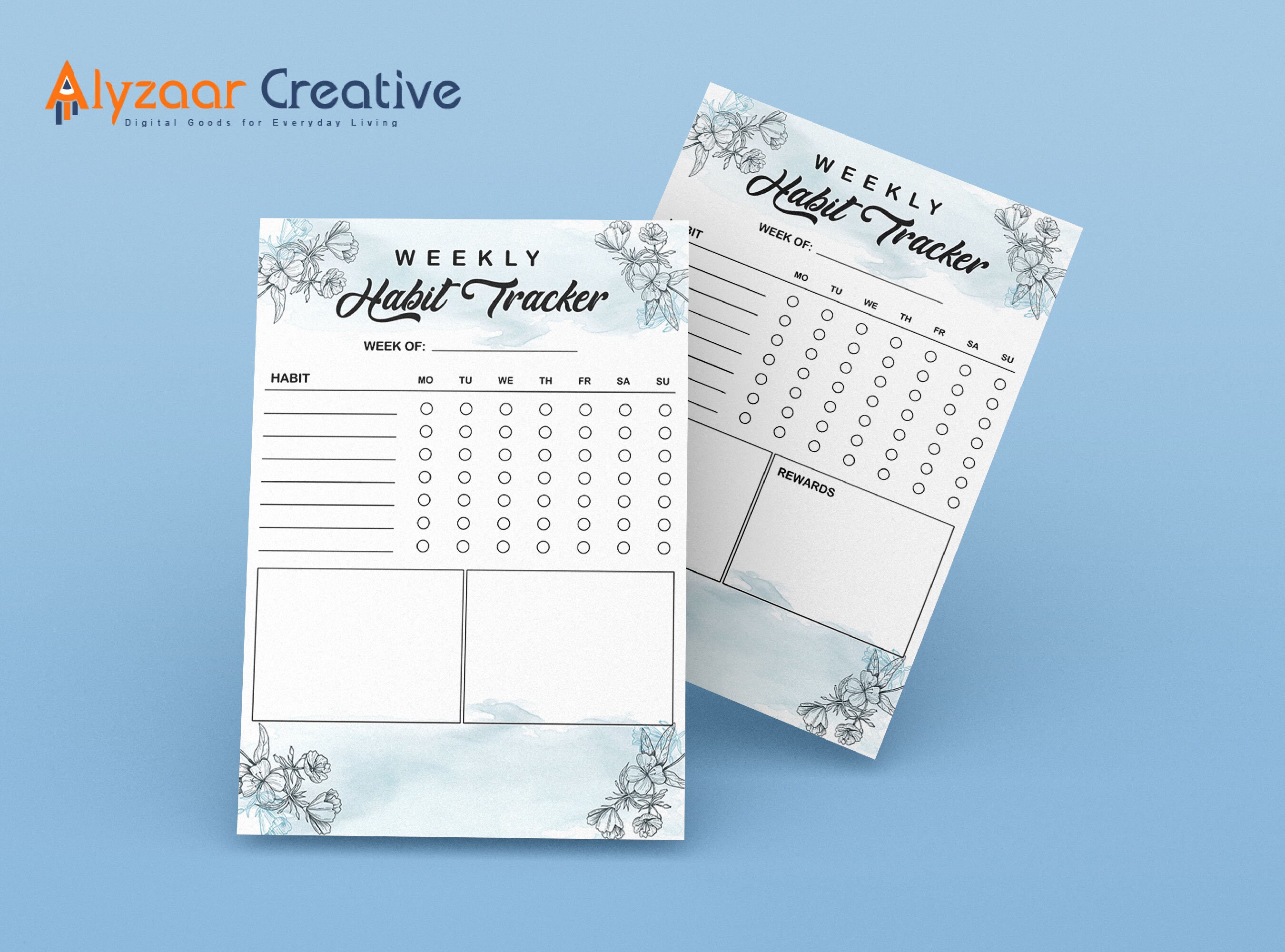 Habit Tracker Printable Habit Tracker Weekly Habit Tracker Habit ...