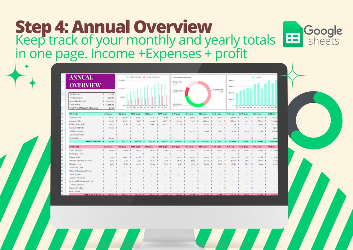 Easy Bookkeeping Template Small Business Bookkeeping - Etsy