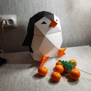 3D Penguin Papercraft Template, DIY Animal Paper Model (PDF Pattern) - Etsy