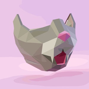 Cat Decorative Protective Mask Papercraft, Cat Mask, Cat Mask PDF and ...