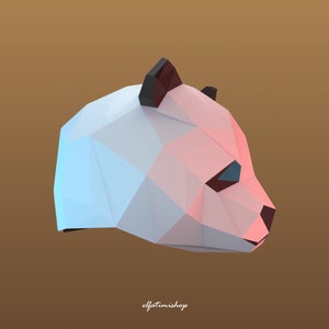 Panda Head Template, DIY Gift Idea, DIY Printable Animal Mask, Instant ...