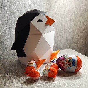 3D Penguin Papercraft Template, DIY Animal Paper Model (PDF Pattern) - Etsy