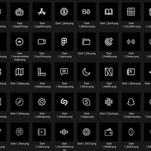 Dark IOS 16 App Icon Bundle, Ios App Icons, Ios Icons, Ios Icon Pack ...