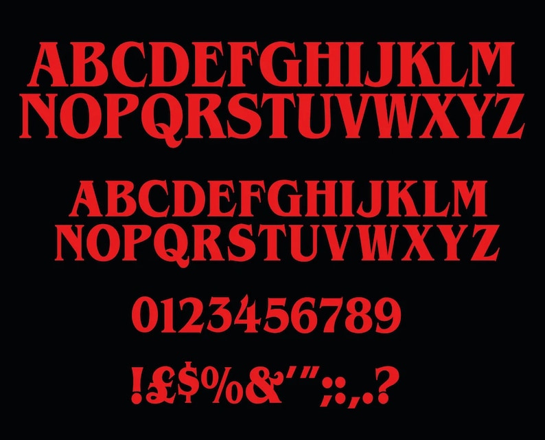 Stranger Things Font OTF - Etsy