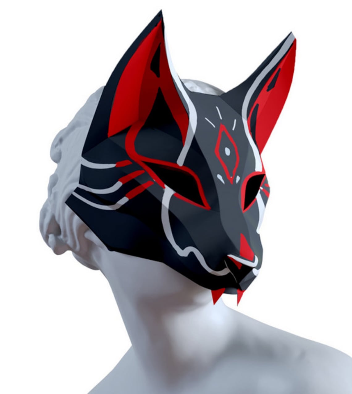 Fox Mask Template Paper Mask Papercraft Mask Masks 3d - Etsy Canada