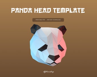 Panda Mask: Low Poly Papercraft Costume (PDF Template) - Etsy
