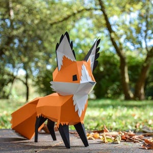 DIY Fox Papercraft PDF Template for Creating 3D Fox Paper Craft, Diy ...