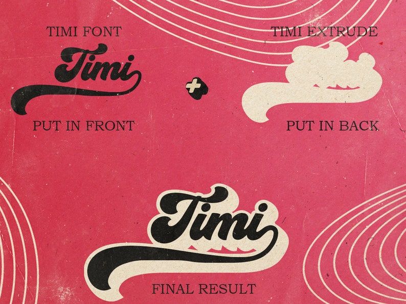 The Timi Script Vintage Font Retro Font Procreate Font - Etsy