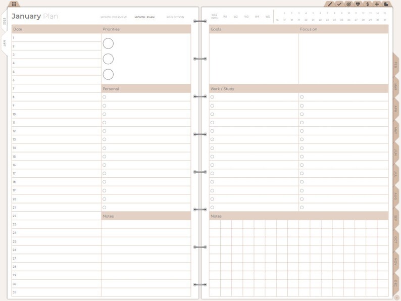Digital Planner 2022 2023 Digital Planner Goodnotes Digital - Etsy