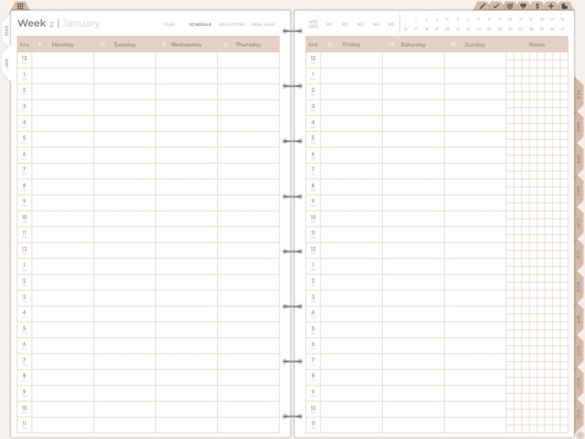 Digital Planner 2022 2023 Digital Planner Goodnotes Digital - Etsy
