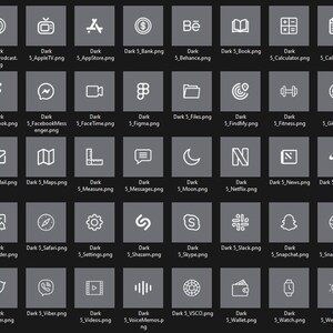 Dark IOS 16 App Icon Bundle, Ios App Icons, Ios Icons, Ios Icon Pack ...