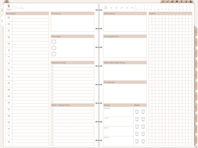 Digital Planner 2022 2023 Digital Planner Goodnotes Digital - Etsy