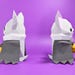 Halloween Bats Papercraft Low Poly, Wizard Bat, Female Bat, Bat SVG 3D ...